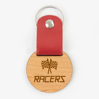 Personalised custom wooden keychains with logo | Camaloon
